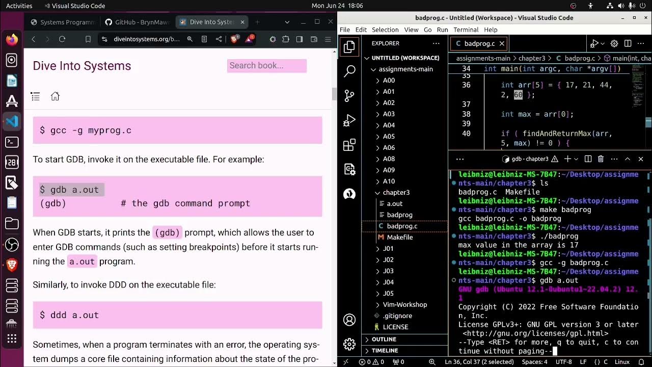 Systems Programming - Video 22 - GDB and Debugging in C - YouTube