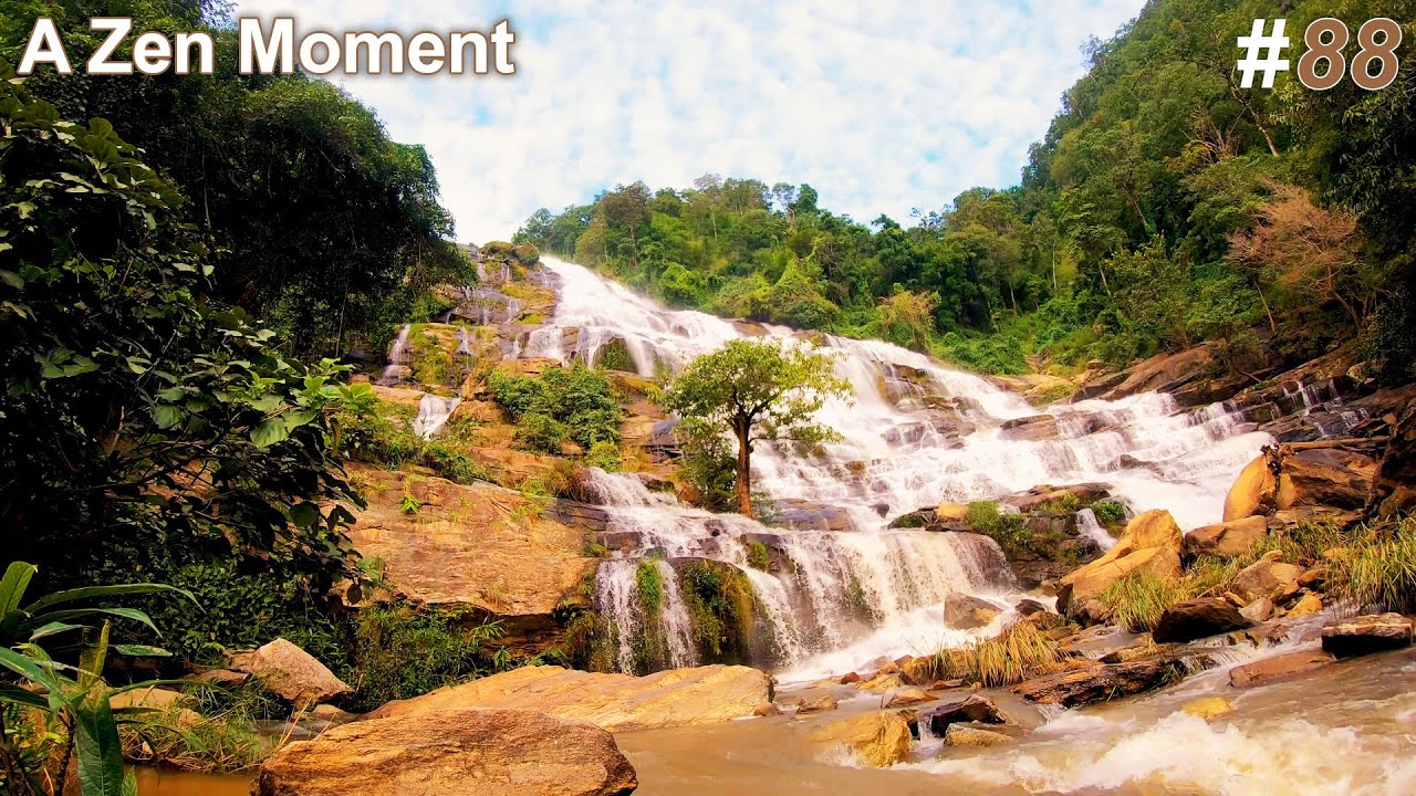 4 hours at Mae Ya Waterfall | relaxing video - YouTube