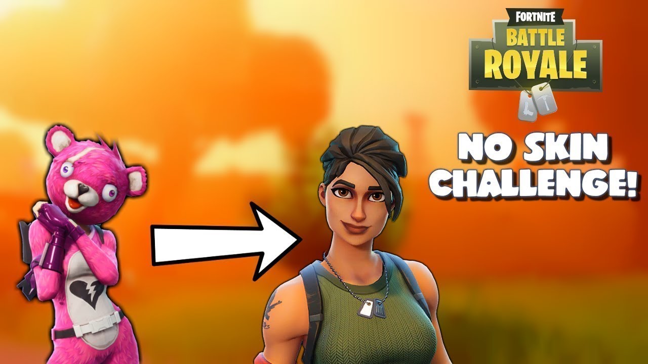 FORTNITE NO SKIN CHALLENGE - YouTube