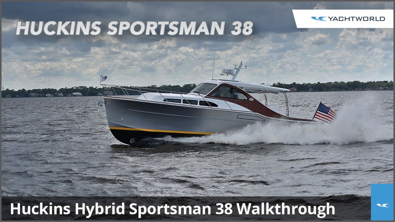 Huckins Sportsman 38 Hybrid Electric Yacht Video Walkthrough - YouTube