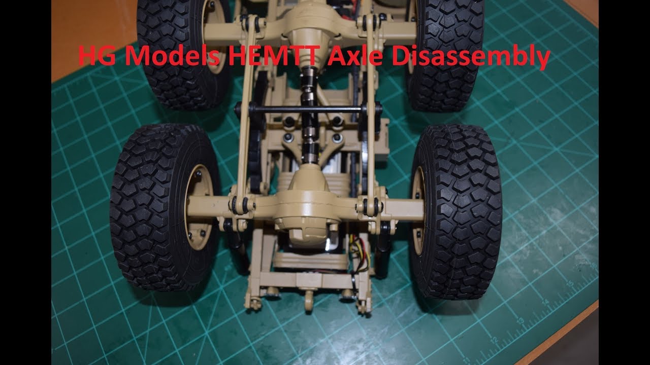 1/12 RC HG Models HEMTT Rear Axle Diff Disasembly P-802 - YouTube