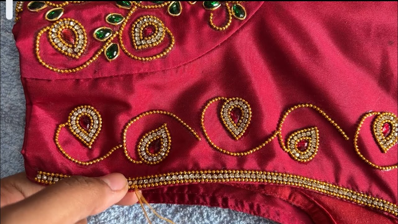 Super Easy Bridal Back Neck With Normal Needle - YouTube