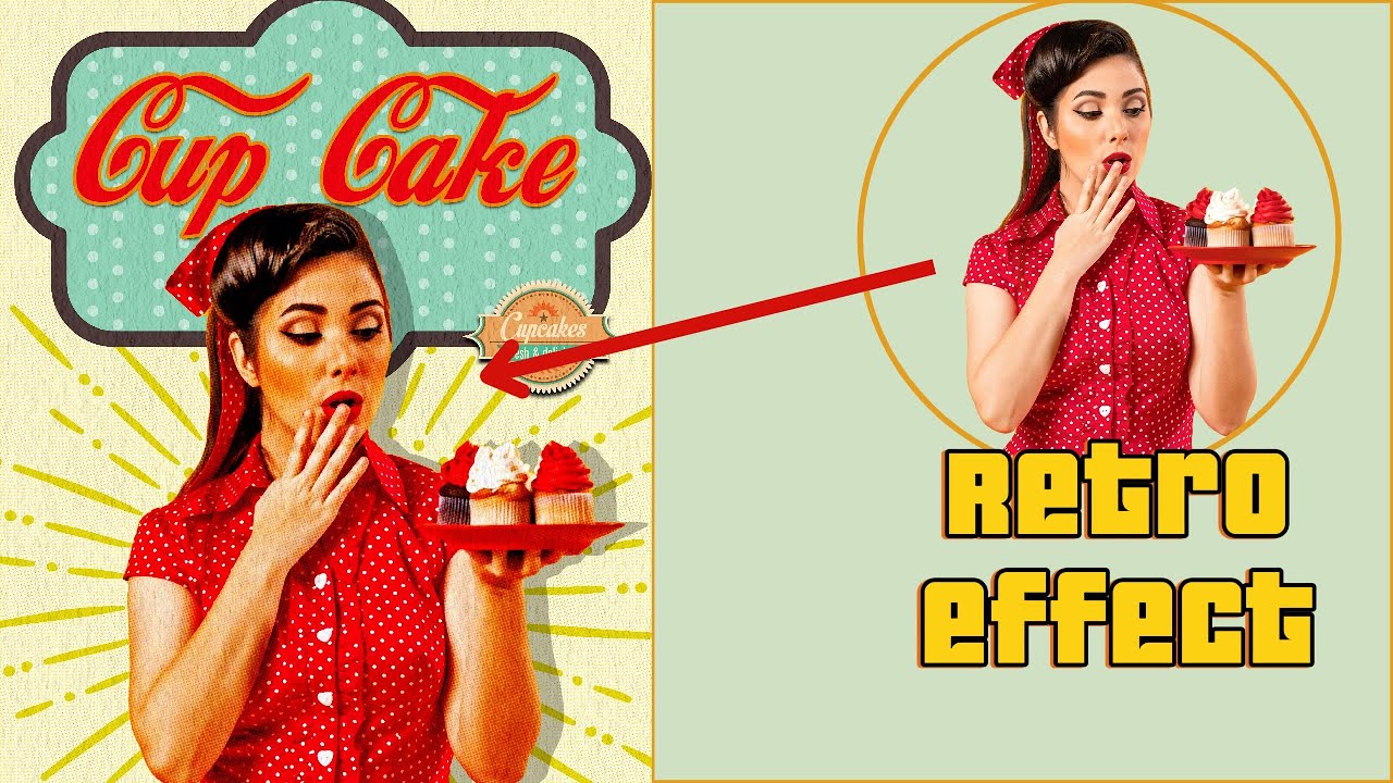 How to transform your photo to retro pin-ups style in adobe photoshop ...