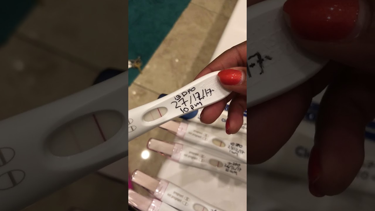 First response Pregnancy test line progression - YouTube