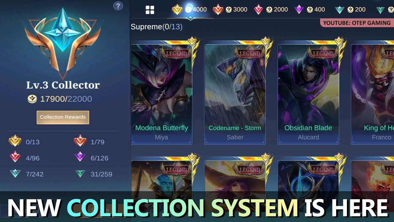 New COLLECTION SYSTEM is here! | MLBB Update - YouTube