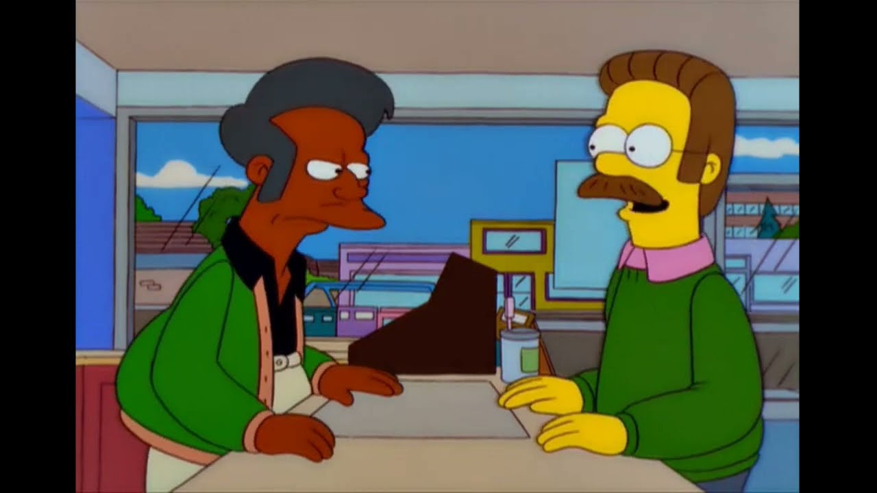 The Simpsons - Apu Talks With Ned About Octuplets - YouTube