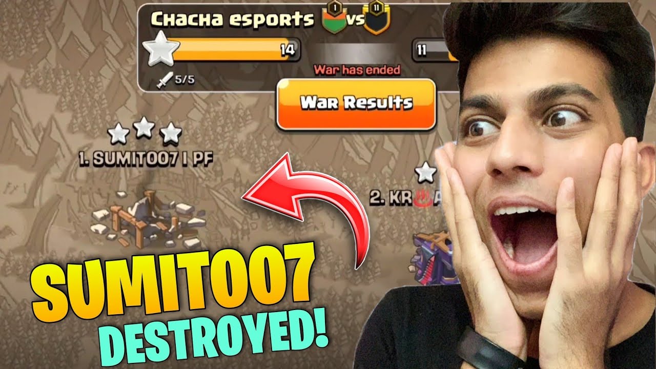 @sumit007yt omg! Easily Crushed Sumit base ! best eSports players hit ...