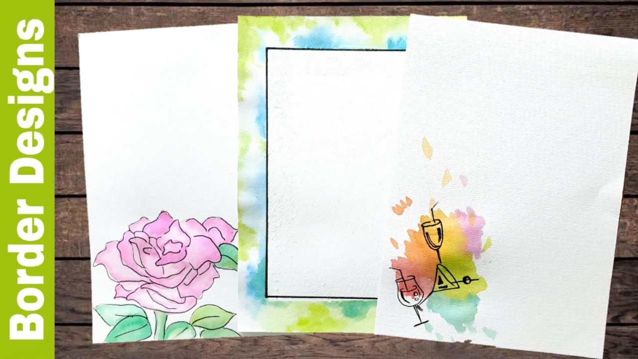 Border Design on Paper | Front Page Design for Project | Easy Border ...