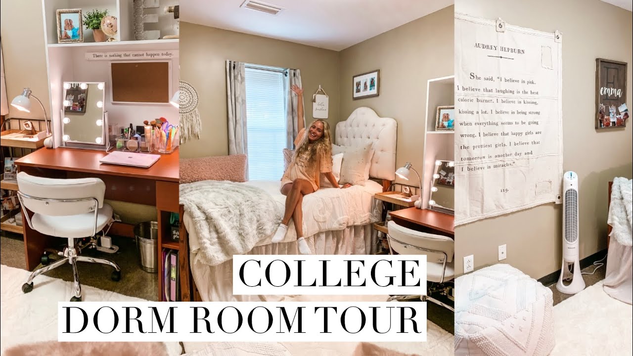 COLLEGE DORM ROOM TOUR - YouTube