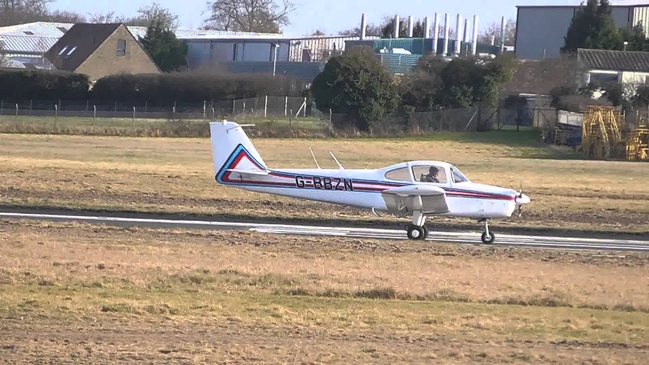 G BBZN Fuji FA 200 180 plane takes off 14Mar15 Cambridge UK 340p - YouTube