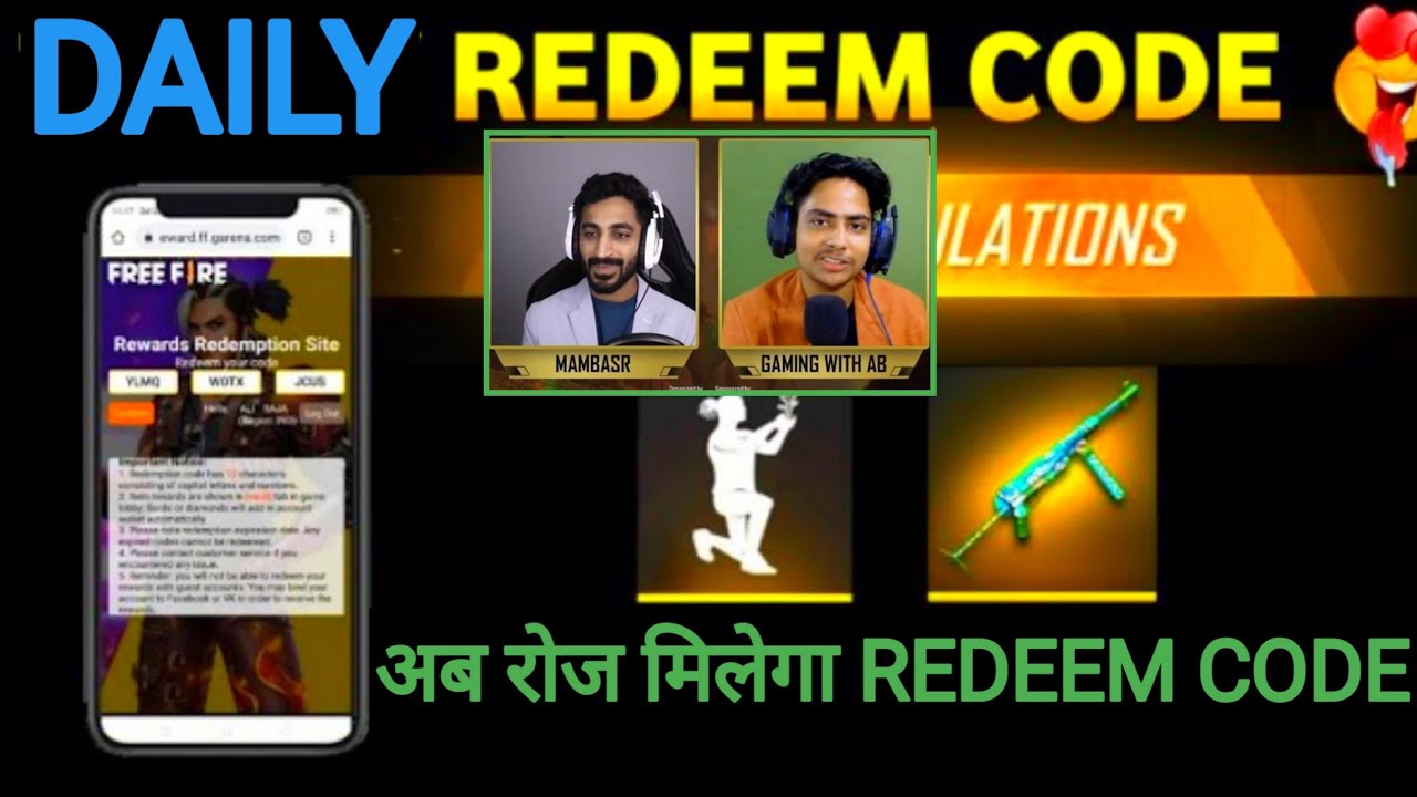 TODAY REDEEM CODE FREE FIRE/DAILY REDEEM CODE FREE FIRE ME KAISE MILEGA ...