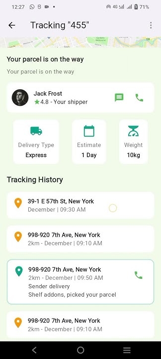 Parcel Delivery App Flutter UI Kit | Courier & Package Tracking | Now ...