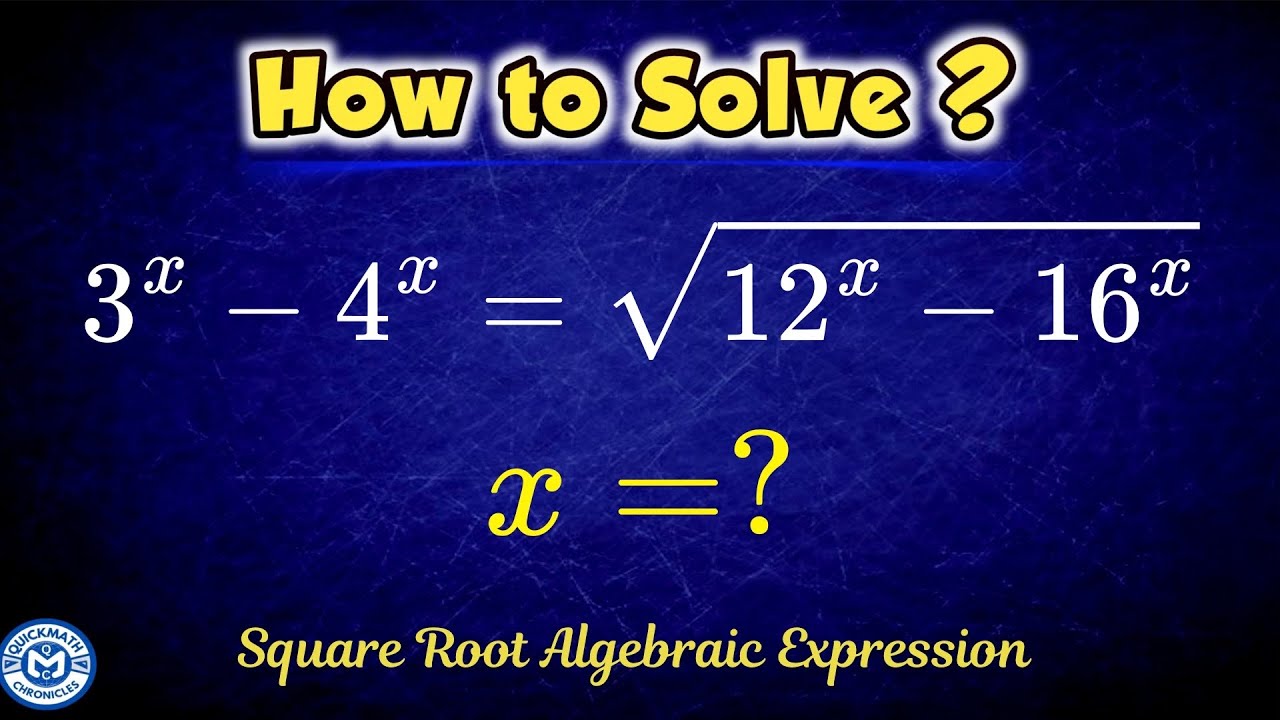 Germany | Can you solve this? | Amazing Algebra Square Root Problem ...
