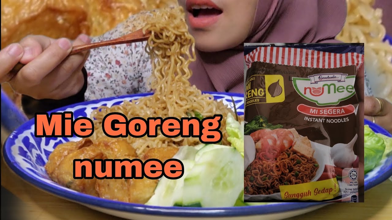 Mukbang Mie Goreng Numee Chicken Roll Dan Ulam-Ulam - YouTube