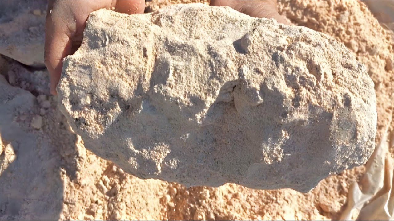 White Sand Cement Chunks crumbling | Satisfying | - YouTube