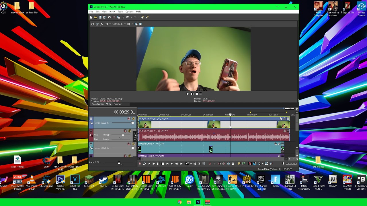 Sony Vegas - HOW TO FIX GREEN SCREEN SHADOWS - YouTube