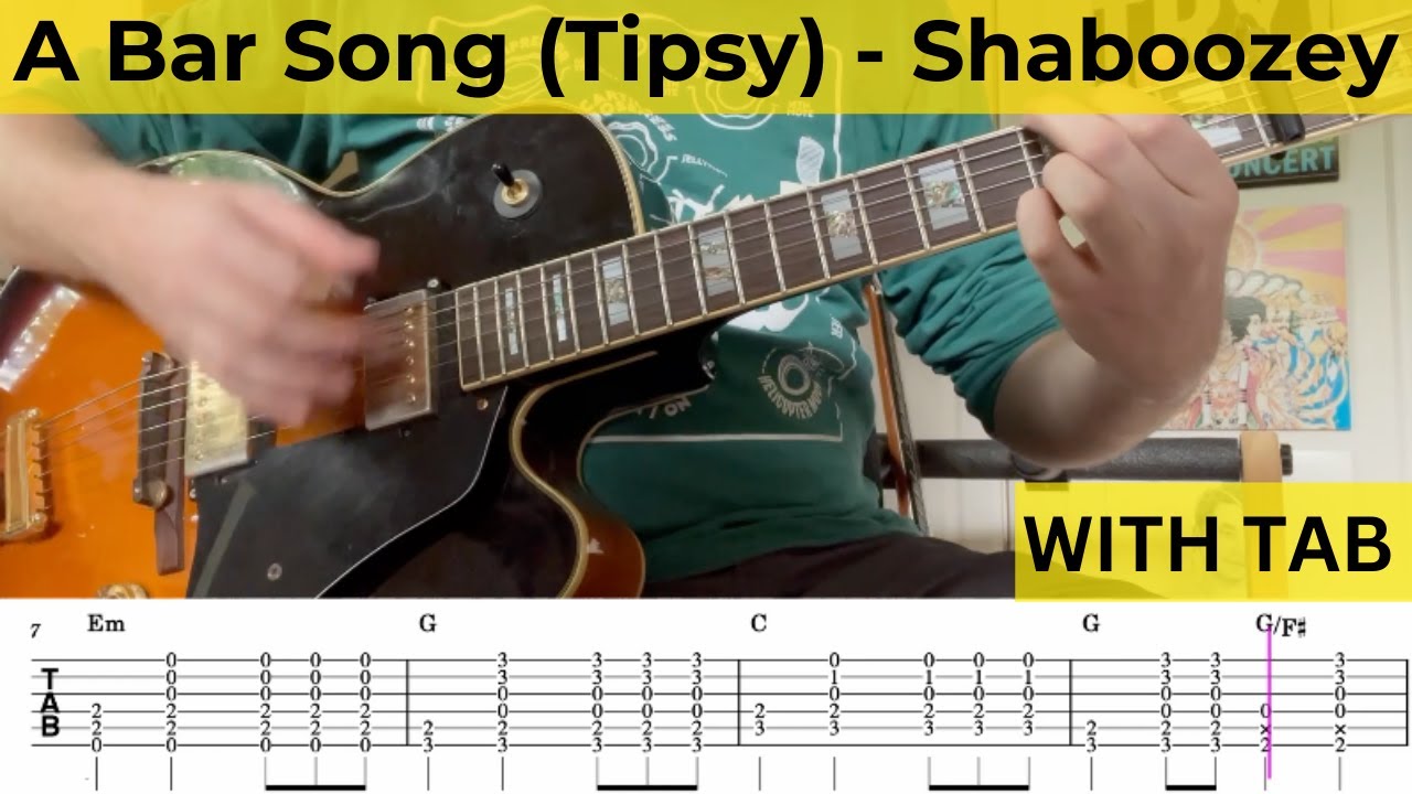 A Bar Song (Tipsy) - Shaboozey Guitar Lesson with TAB - YouTube