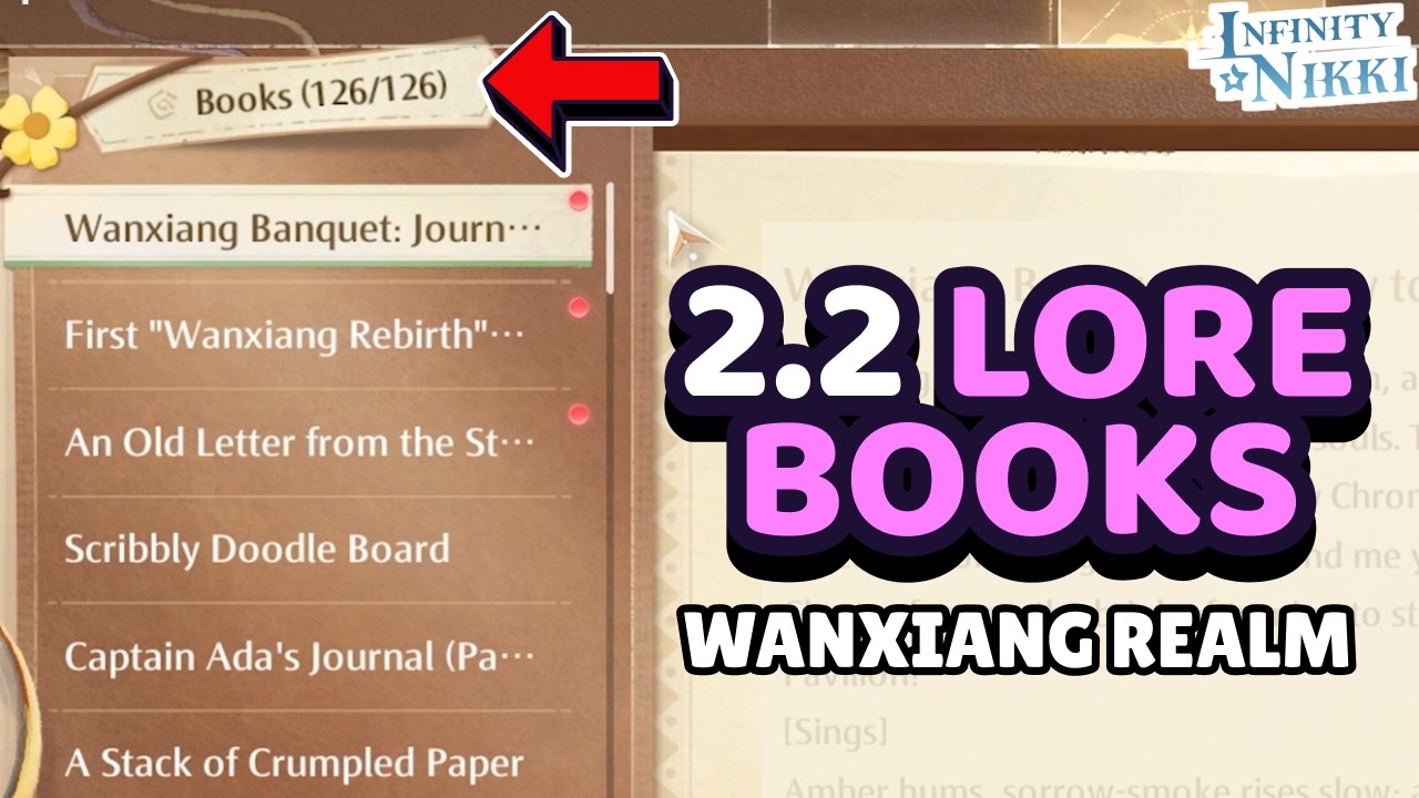 2.2 ALL Lore Books in Wanxiang Realm 💗 Infinity Nikki Guides - YouTube