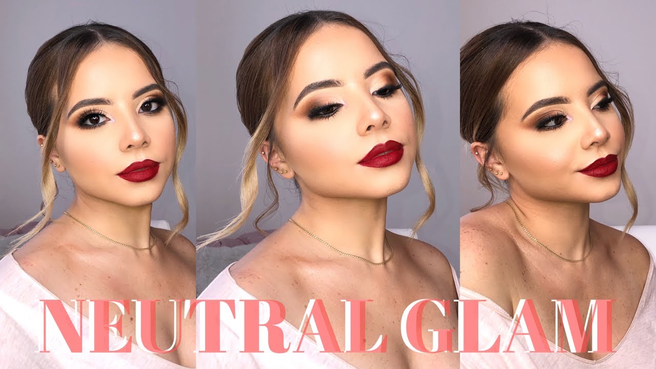 Neutral Glam Makeup Look