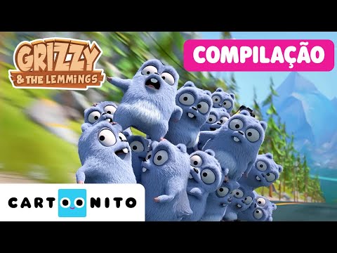 Mega Maratona de Grizzy e os Lemingues | Guerra dos Lemingues | Cartoonito