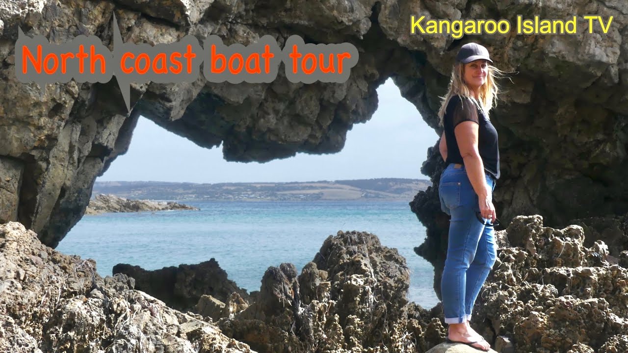 Boat cruise along Kangaroo Island north coast - YouTube
