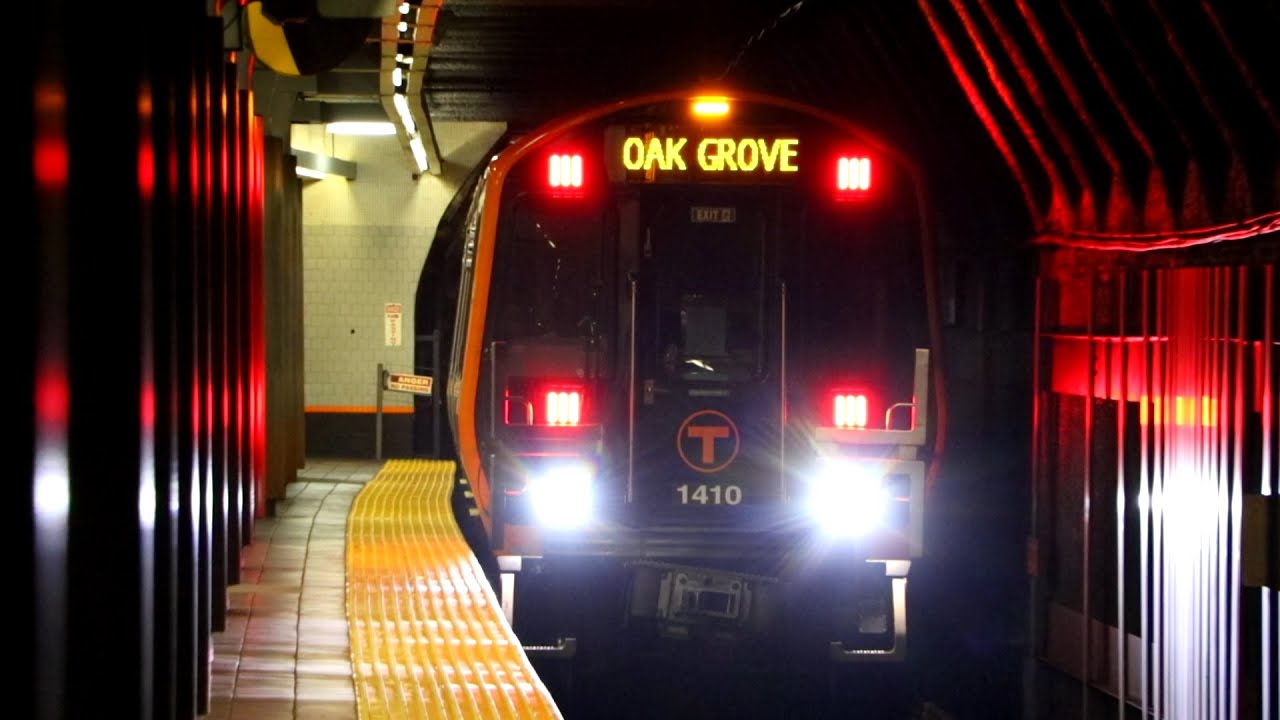MBTA Subway "The T" : Oak Grove Bound CRRC 1400-Series Orange Line ...