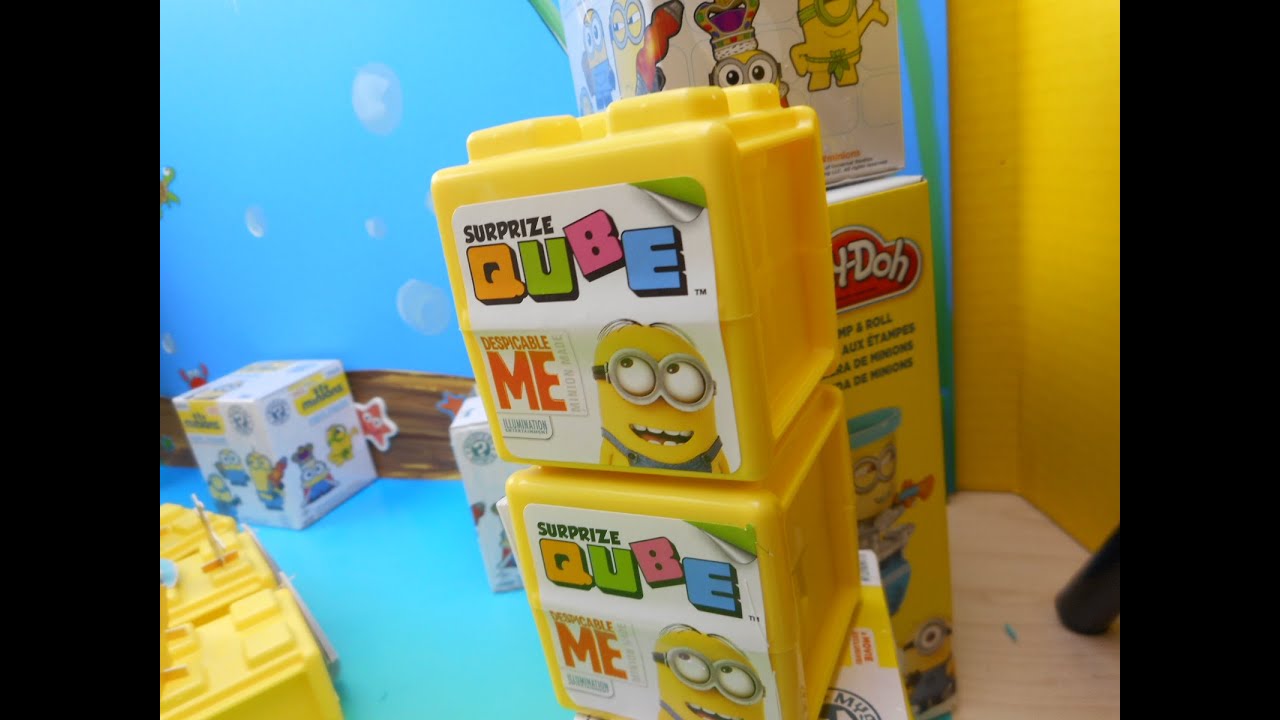 DESPICABLE ME MINIONS STACKABLE SURPRIZE CUBES VIDEO REVIEW - YouTube