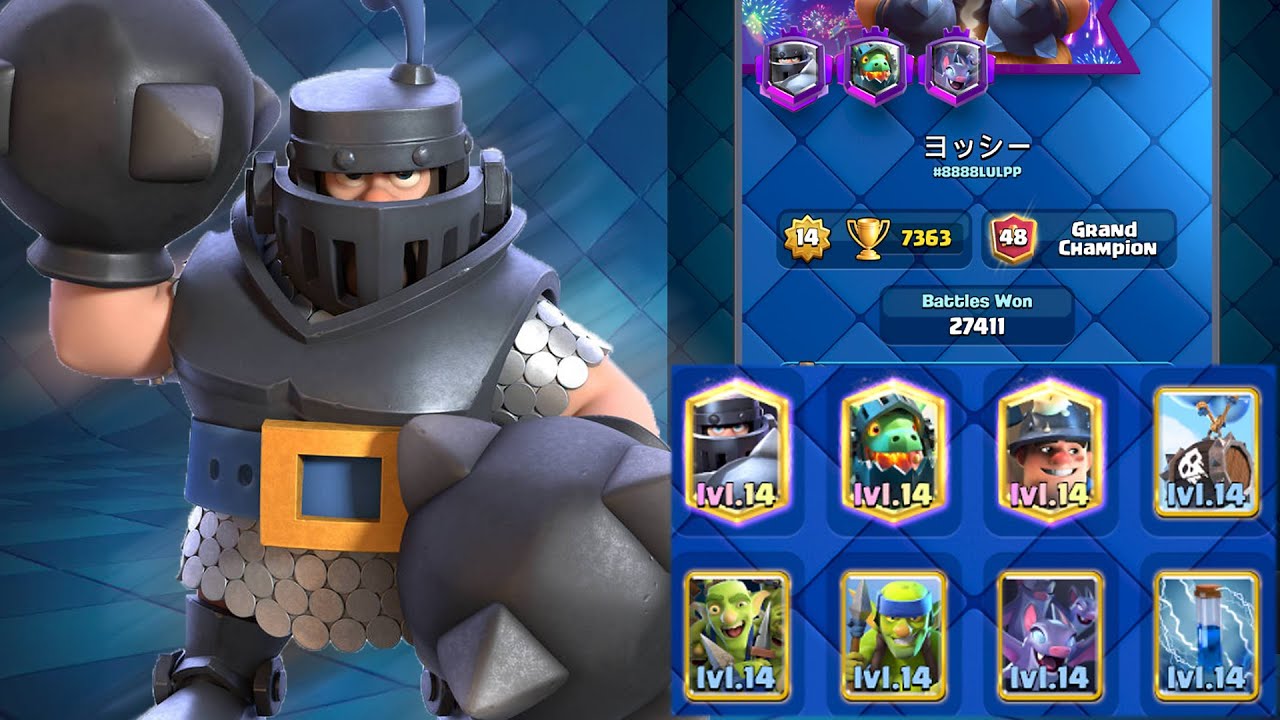 Best Mega knight Miner Bait Deck in Clash Royale ヨッシー - YouTube