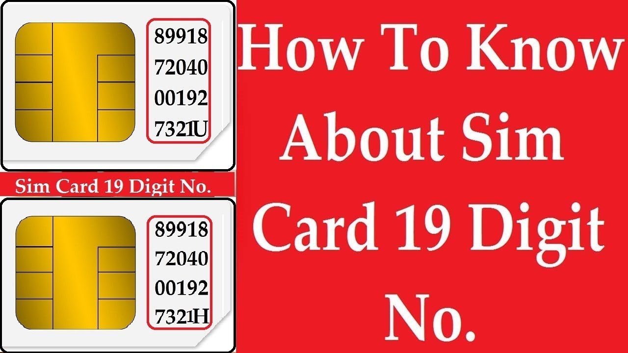 Sim Card Per Likhe 19 Digit Number ka Matlab Kya hota hai - YouTube