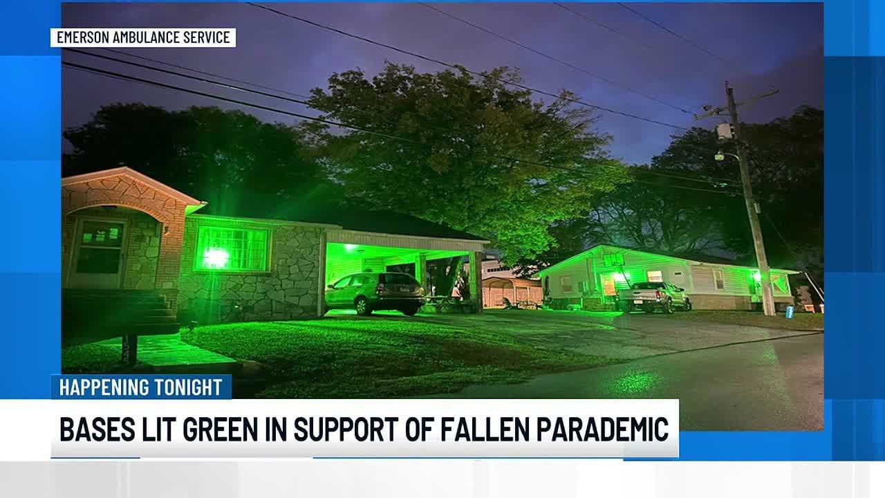 Survival Flight bases light green for fallen paramedic - YouTube