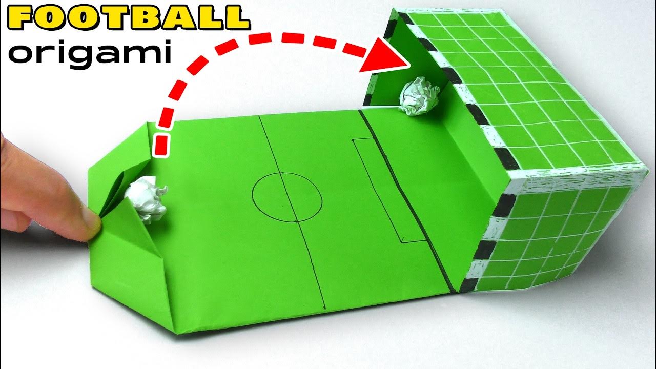 Paper football origami toy. [No glue] FIFA 2024 Game. How to make a ...