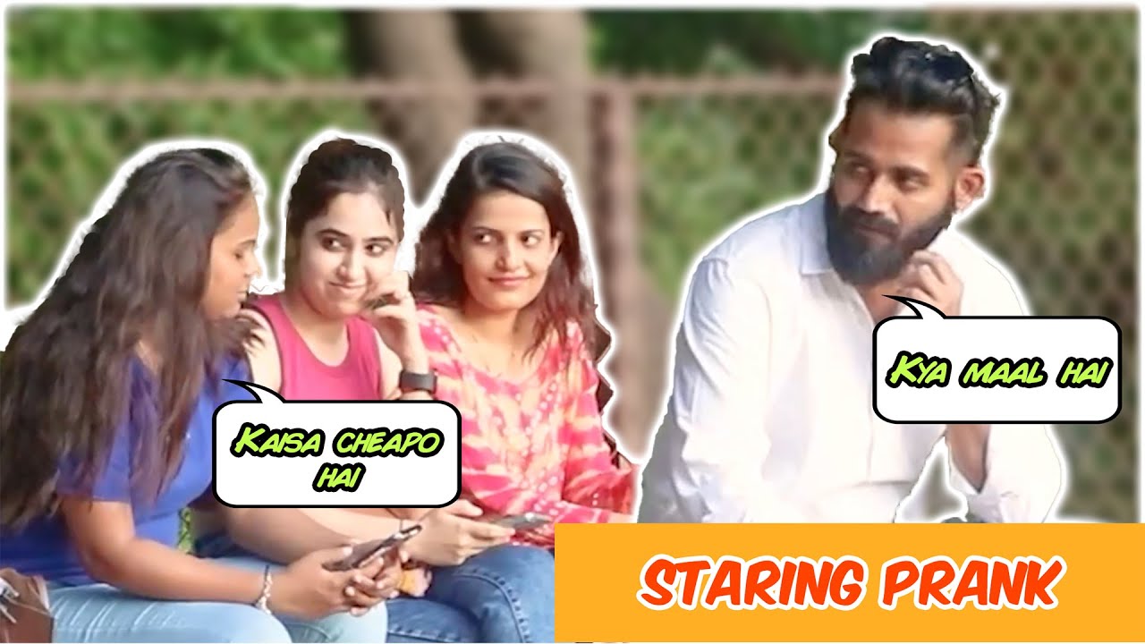 Creepy Staring girls Prank with a twist | Mumbai K Pranksterz - YouTube