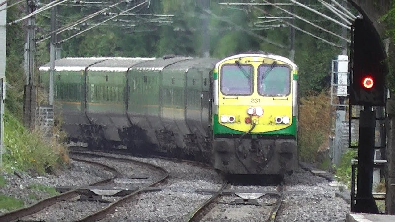 Irish Rail 201 Class Loco (231) + Enterprise (9003) - Killester Station ...