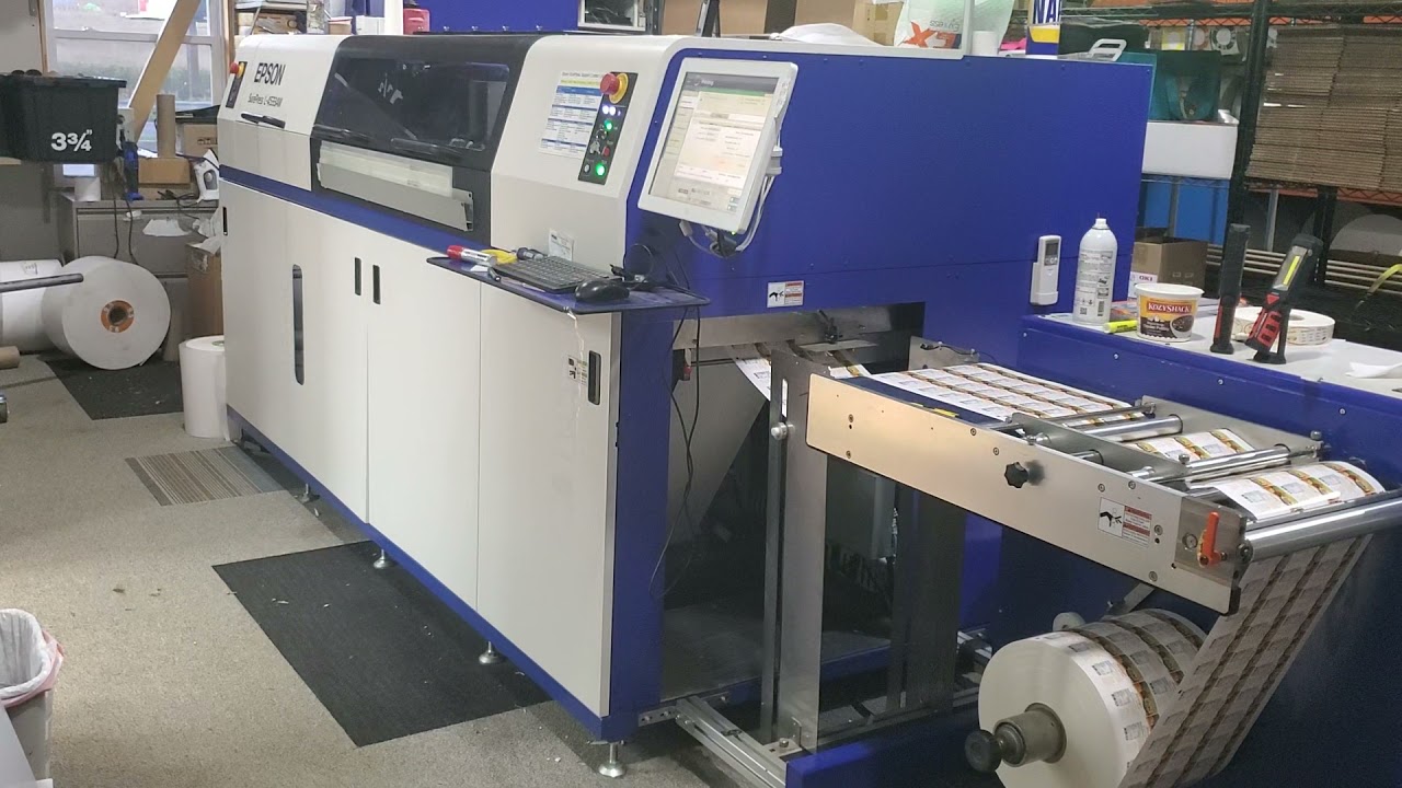 For sale. DEB, LLC. Epson SurePress L-4533AW Digital Label Press - YouTube
