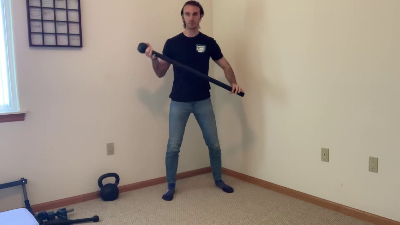 Steel Mace Side Lunge Punch + Bow & Arrow + Cradle Switch - YouTube