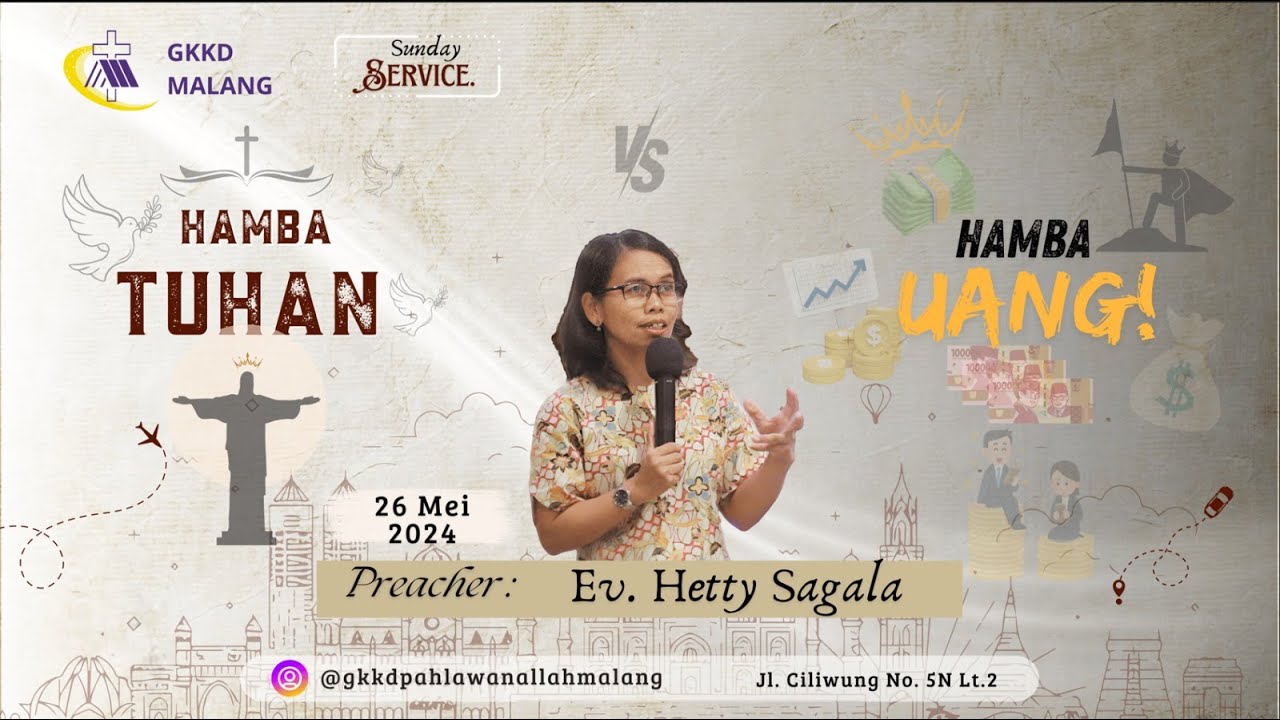 SUNDAY SERVICE || HAMBA TUHAN vs HAMBA UANG || Ev. Hetty Sagala - YouTube