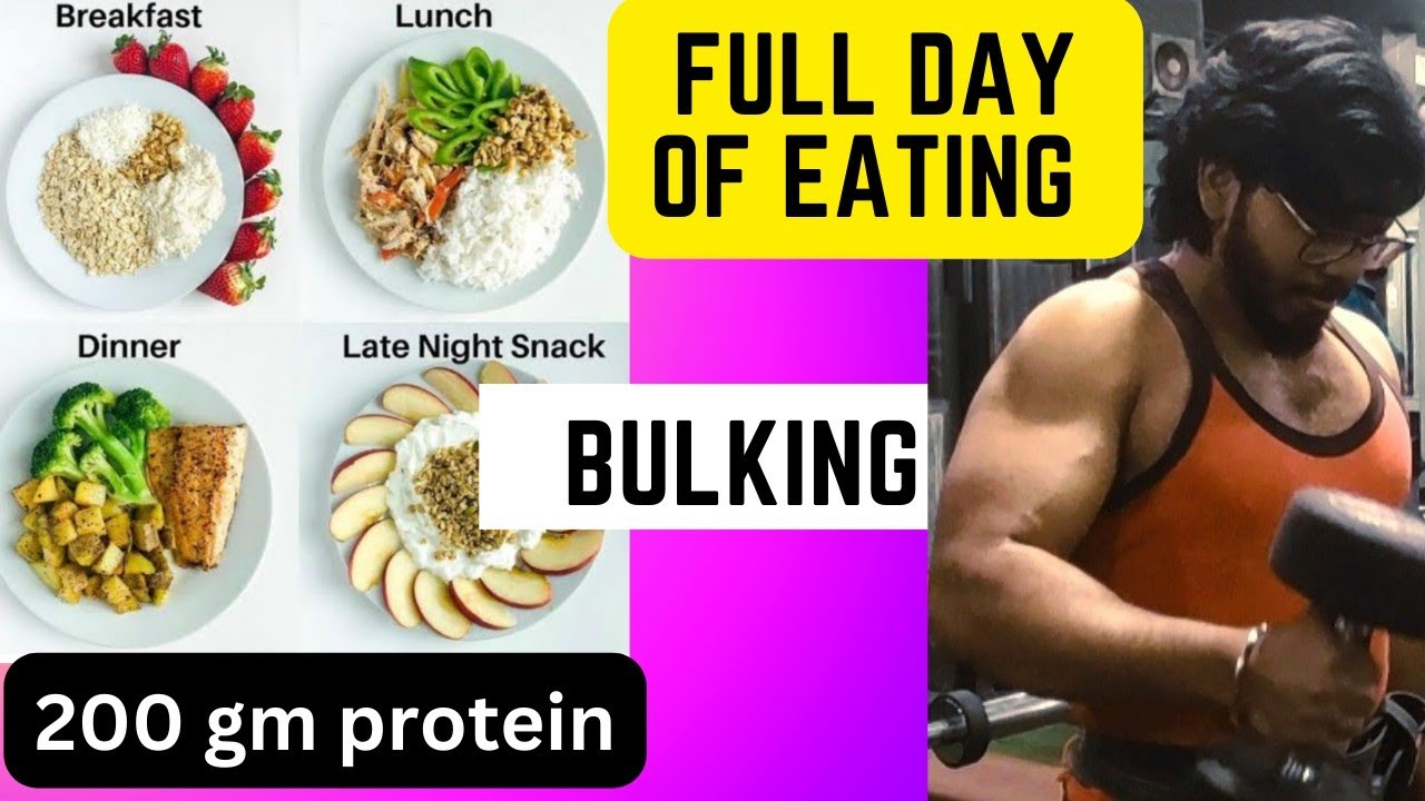Full Day of Eating for Bulking/3000 calories/200g protein/Indian ...