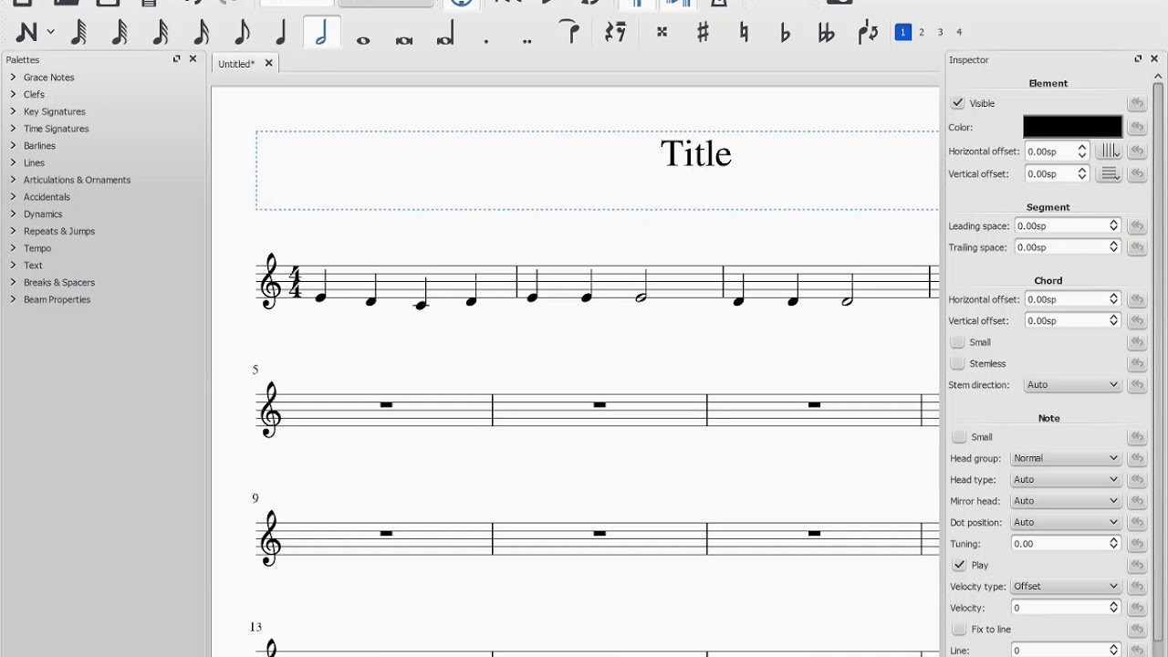 Mastering MuseScore - Your First Score - YouTube