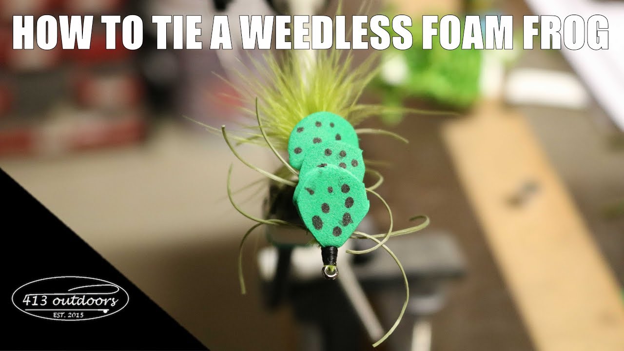 How to Tie a Weedless Foam Frog - YouTube