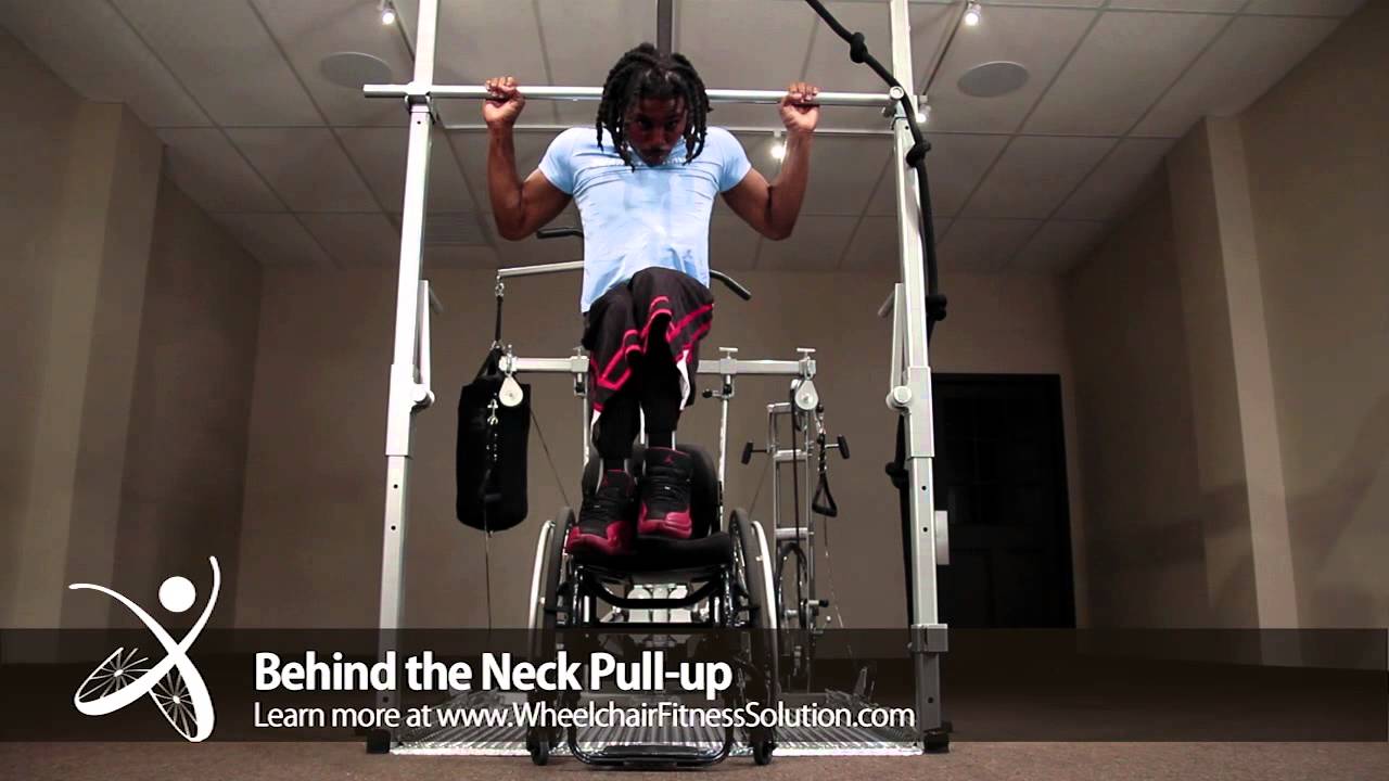 Wheelchair Fitness Solution | Exercise: Behind the Neck Pull up (4 of ...