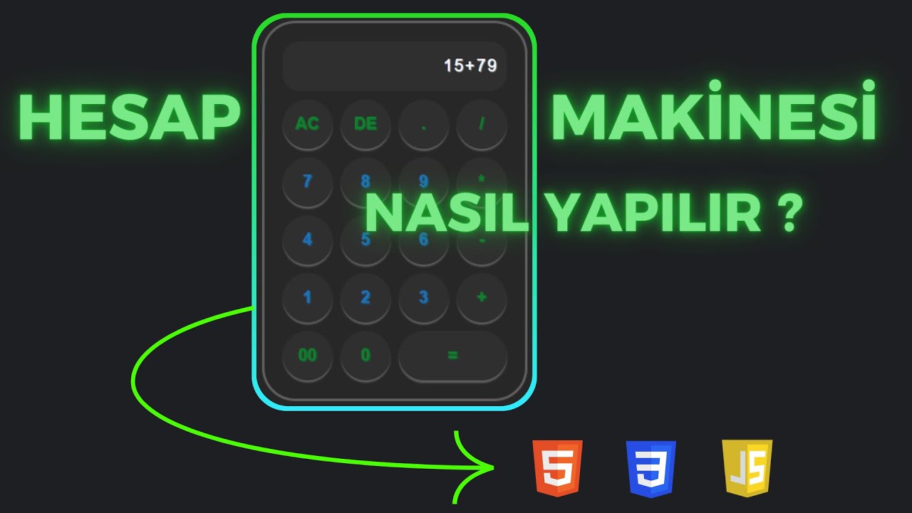 Html Css Ve Javascript İle Çok Basit Hesap Makinesi Yapımı Frontend