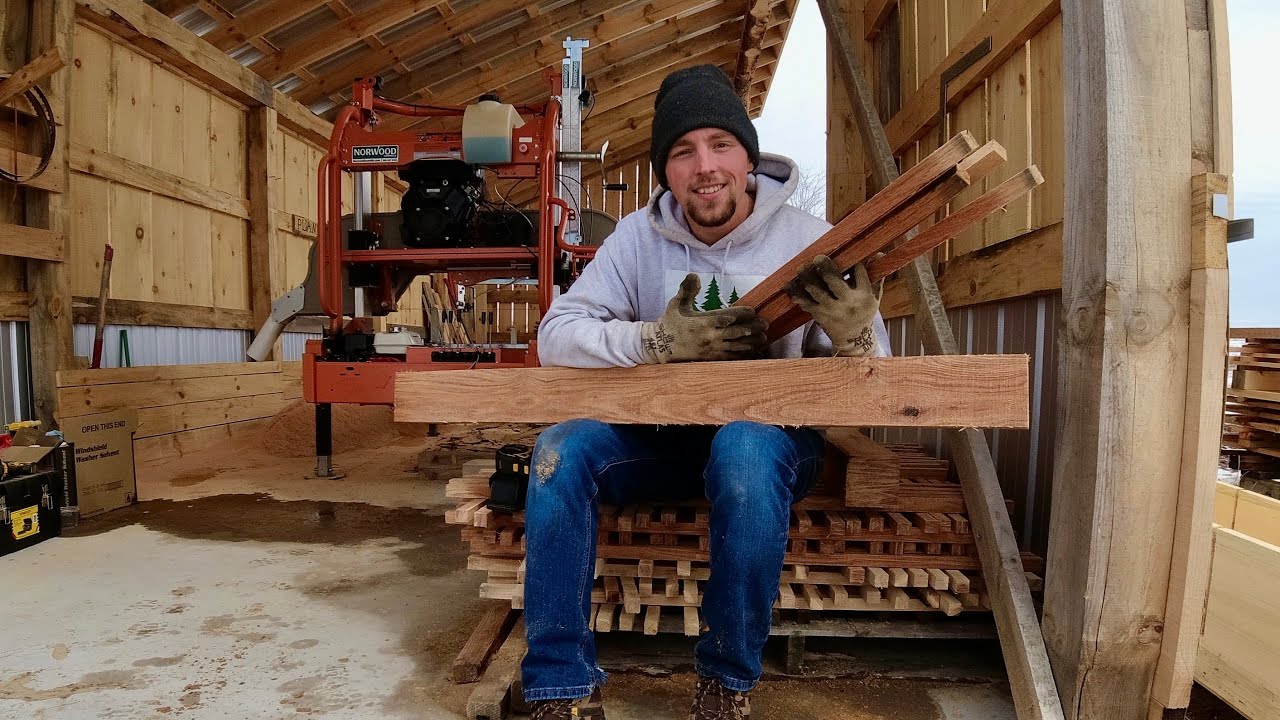 Norwood Sawmill • Making stickers and Blocking to dry lumber! - YouTube