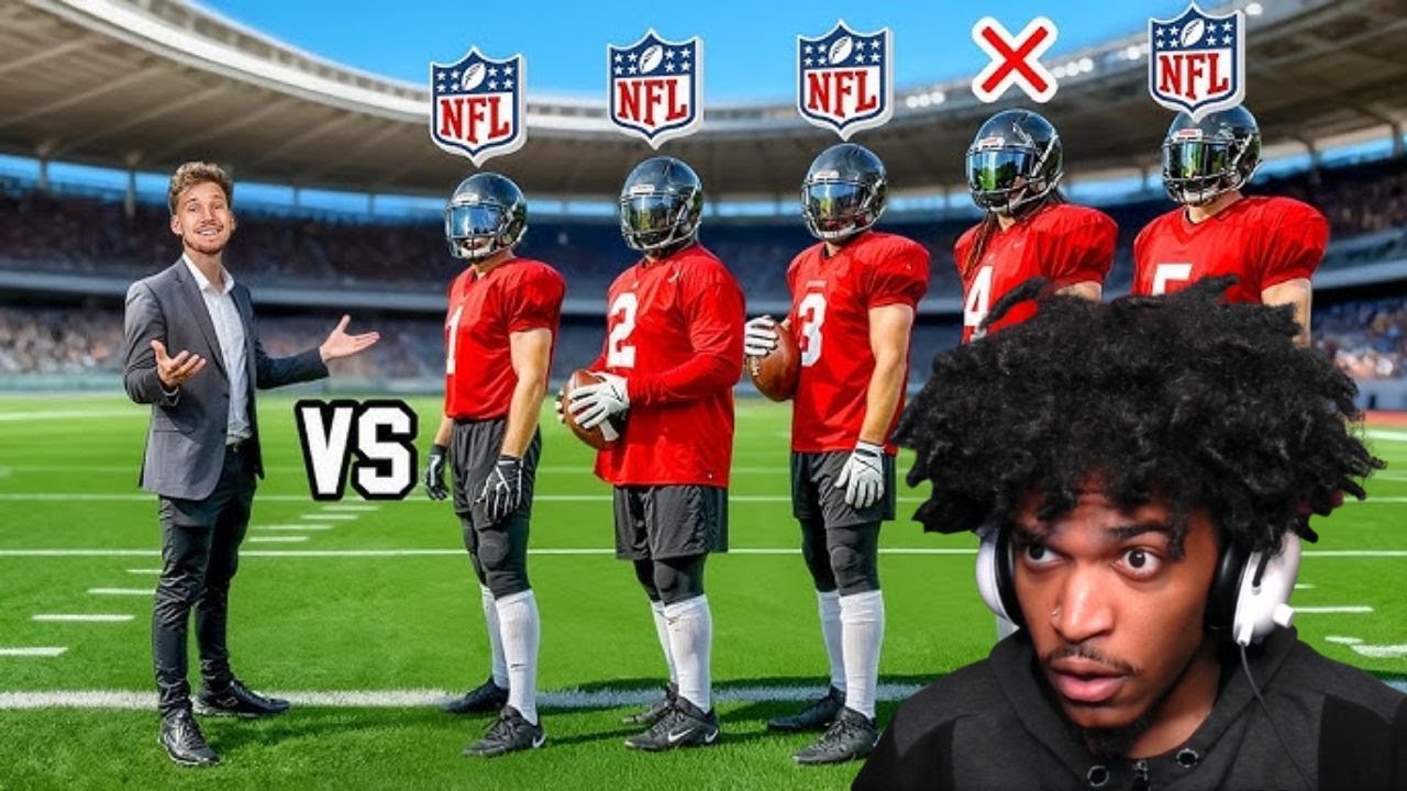 DO I KNOW BALL??? - 5 REAL NFL PLAYERS VS 1 FAKE NFL PLAYER REACTION ...