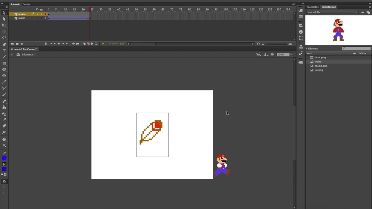 Animate CC, animation et action simple - YouTube