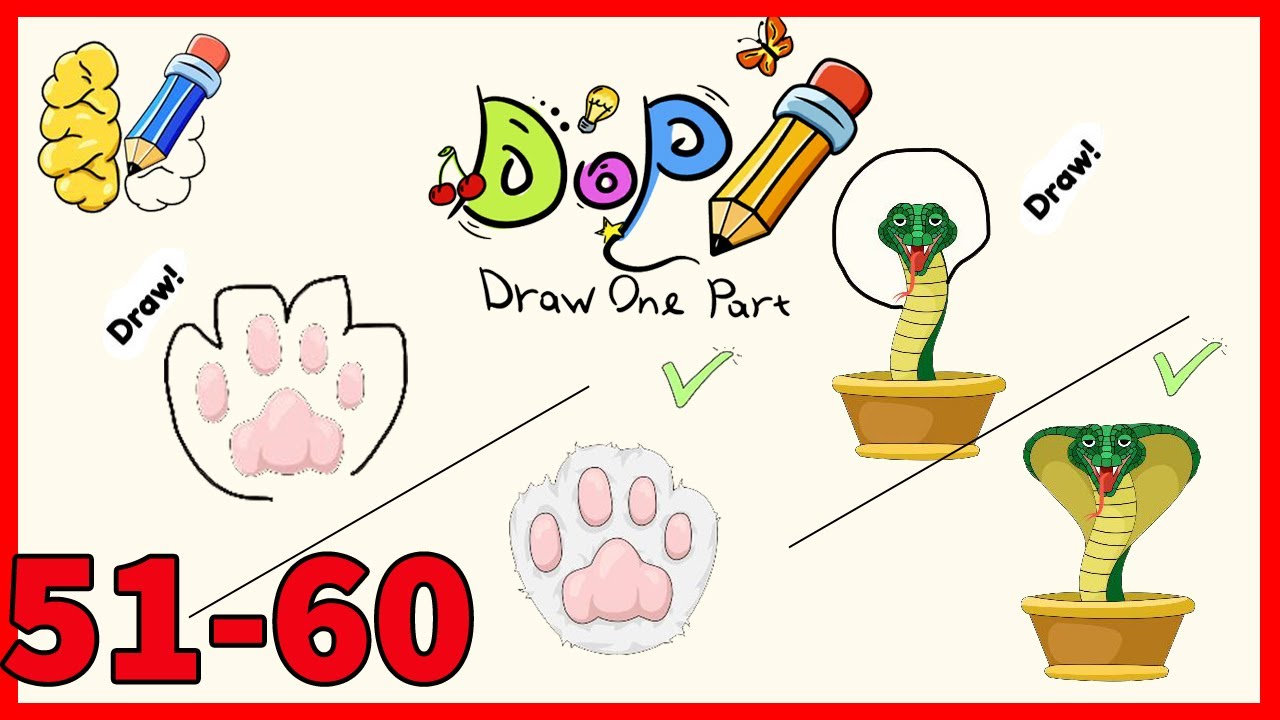 DOP Draw One Part | Level 51 52 53 54 55 56 57 58 59 60 Solution or ...
