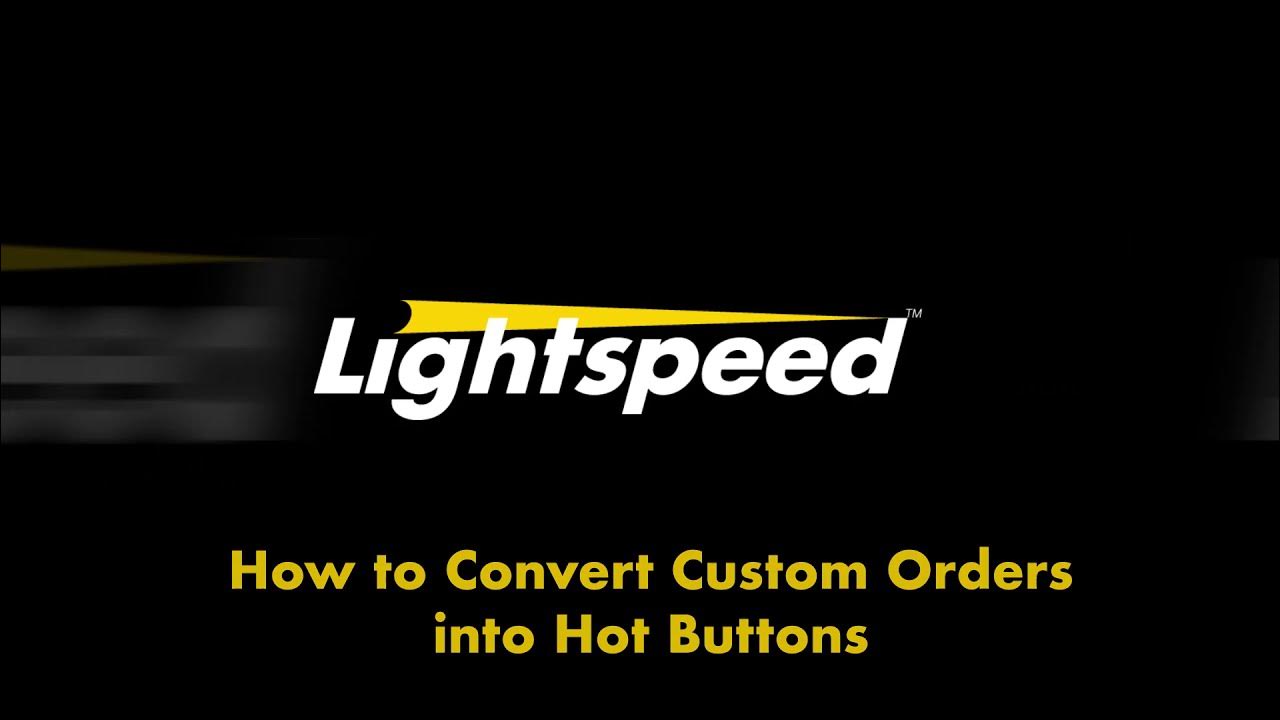 How to Convert a Custom Order into Hot Buttons on Lightspeed Trader - YouTube