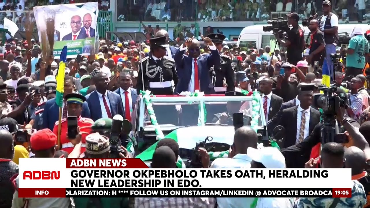 GOVERNOR OKPEBHOLO TAKES OATH, HERALDING NEW LEADERSHIP IN EDO - YouTube