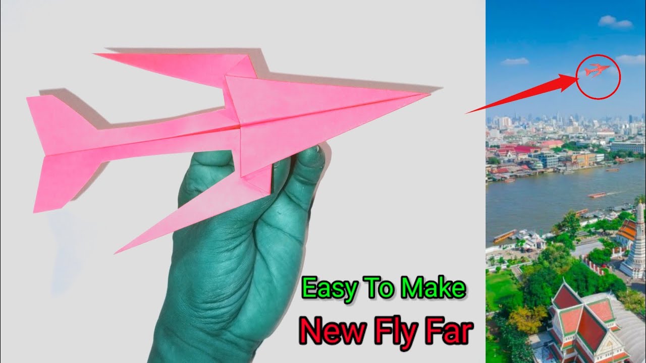 new world record paper airplane easy that fly far - (paper plane) - YouTube