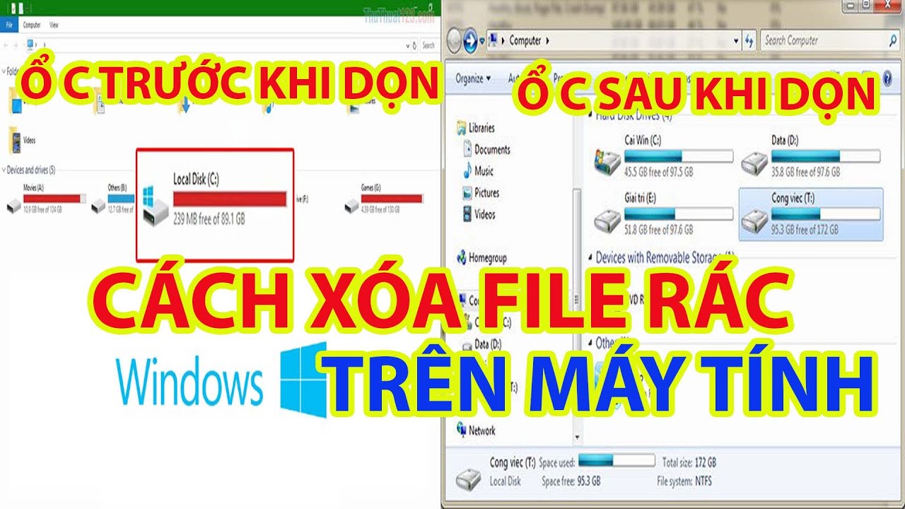Cách Xóa File Rác Trên Máy Tính | Dọn Rác Máy Tính - YouTube