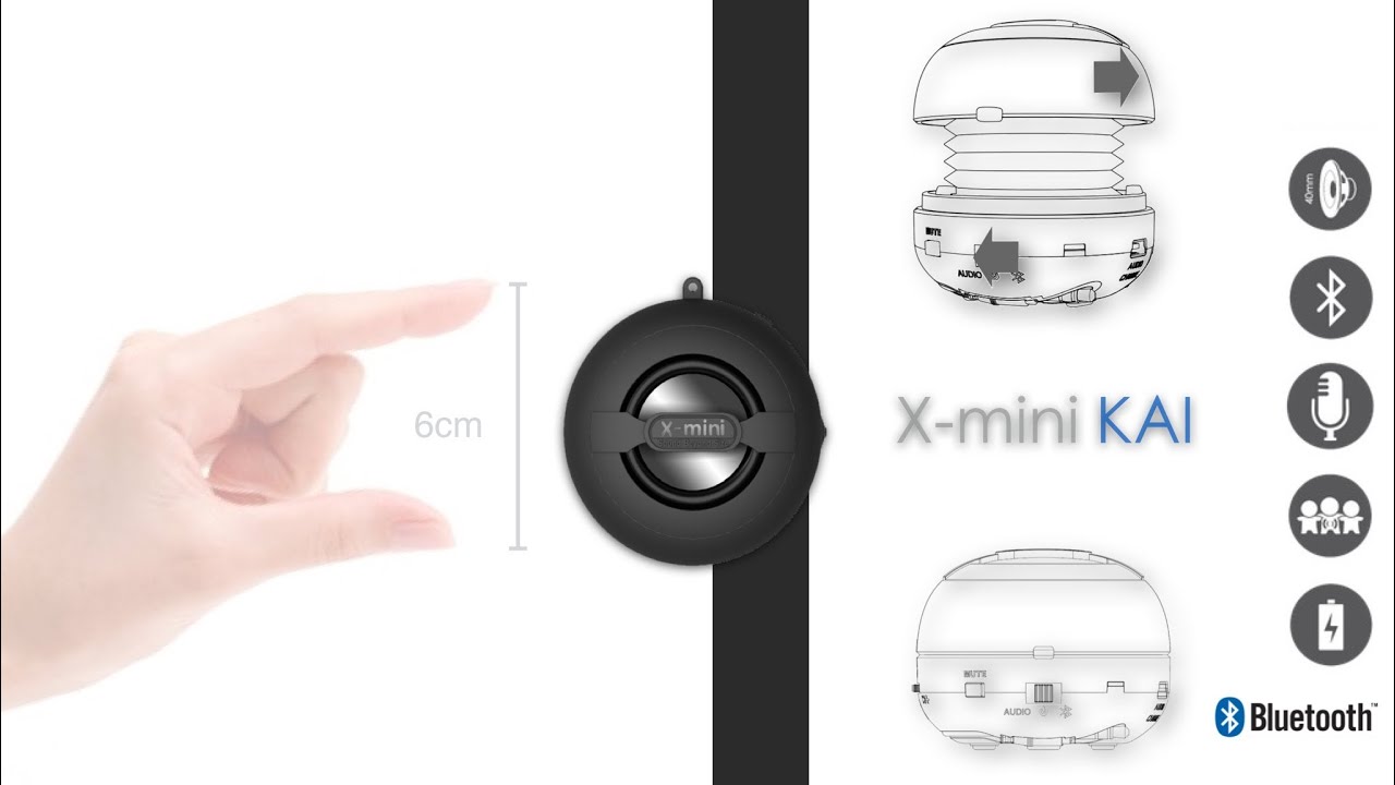X-mini KAI Bluetooth Speaker for iPhone & Android - YouTube